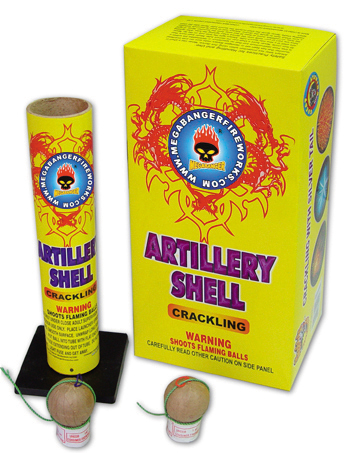 1-3/4″ Crackling Artillery Shell – Megabanger Fireworks